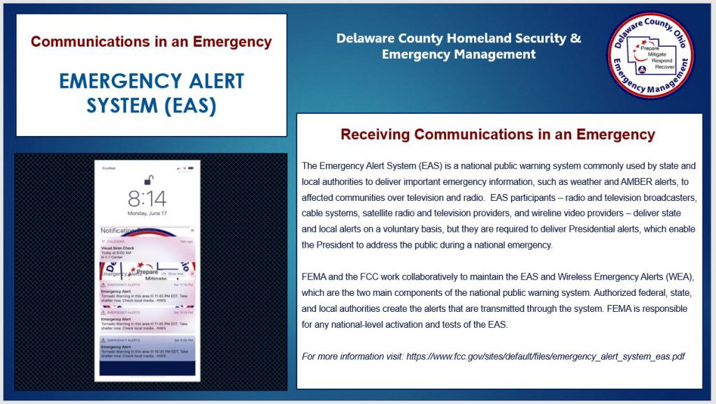 Communications - EAS - Emergency Alert System - Emergency Management Agency