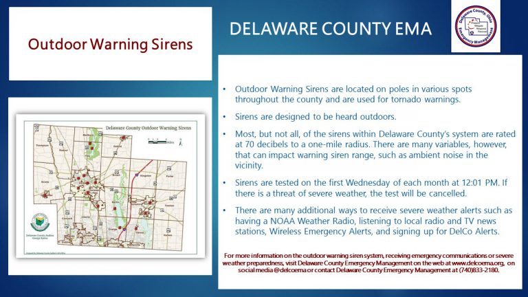 Siren Map Info Graphic - Emergency Management Agency